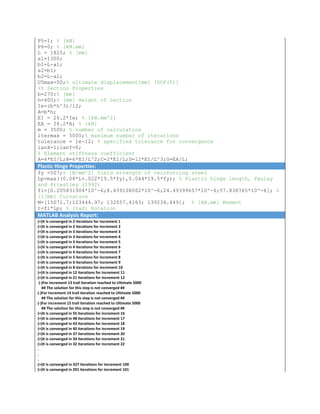 Pushover analysis of simply support concrete section beam subjected to ...