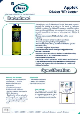 Odalog RTx Datasheet | PDF
