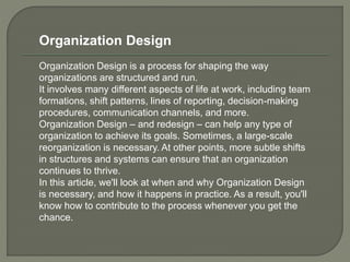 THE ROLE OF STRATEGIC DIRECTION IN ORGANIZATIONAL DESIGN | PPT