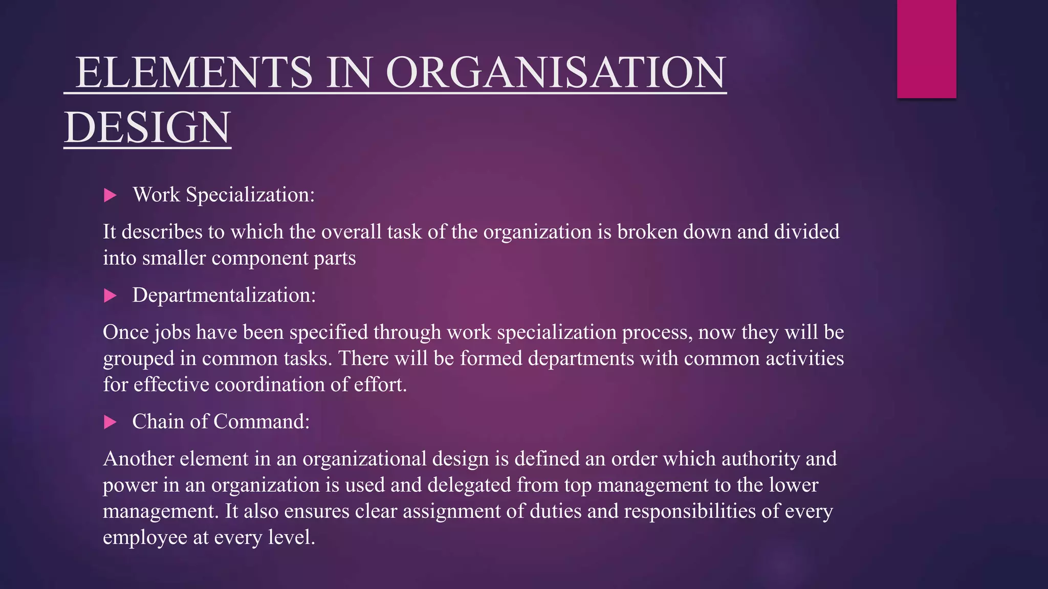 ORGANISATION DESIGN assignment 2 | PPT