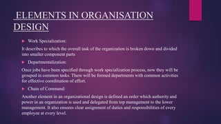 ORGANISATION DESIGN assignment 2 | PPT
