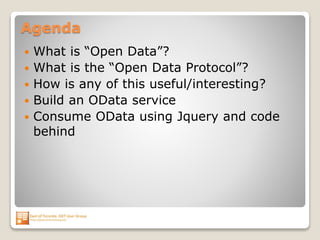 Implementing OData: Create a UG Event Feed | PPTX | Internet | Computing