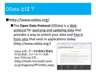 OData って何？ | PPT