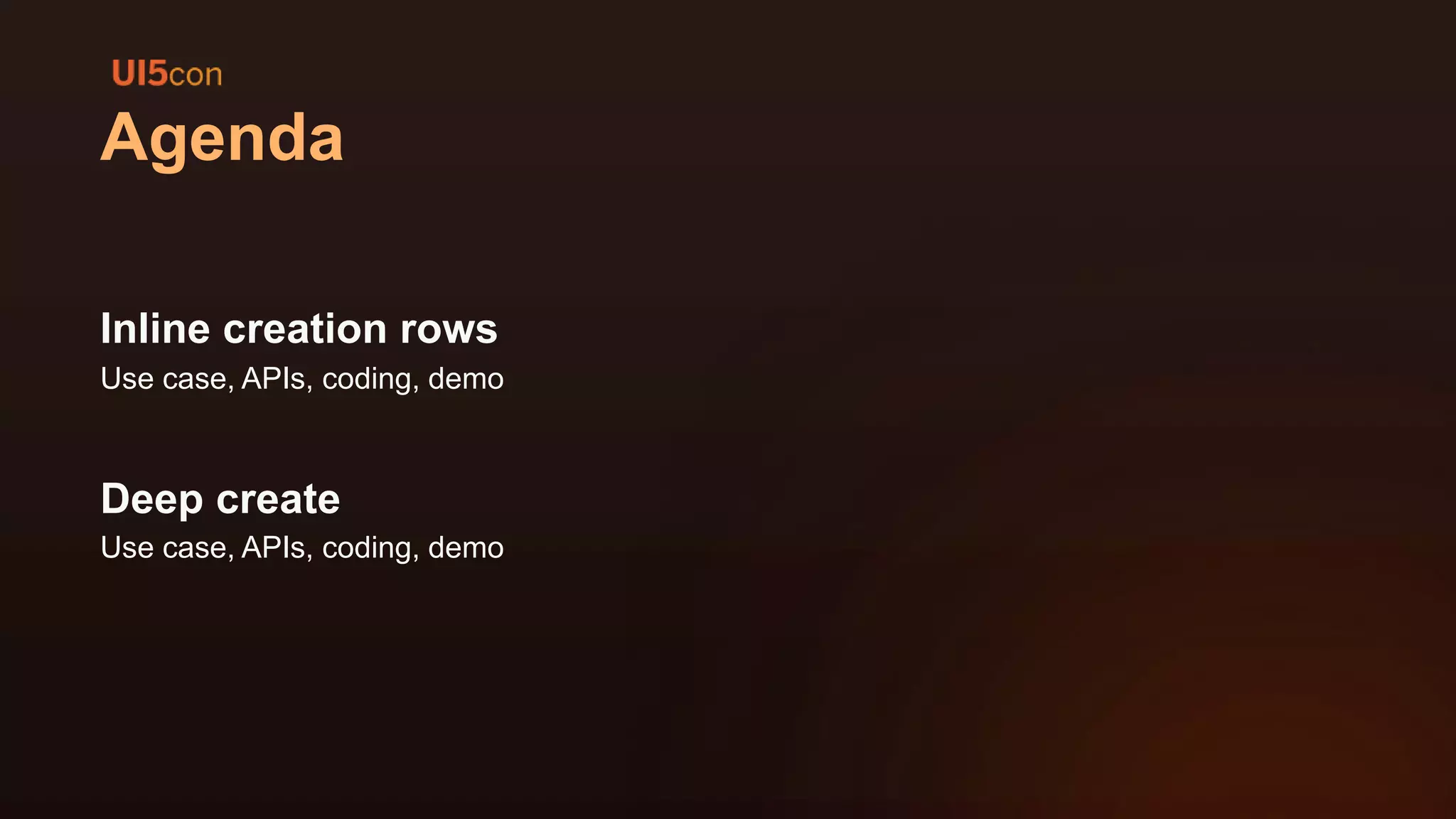 UI5con: OData progress regarding create | PPT