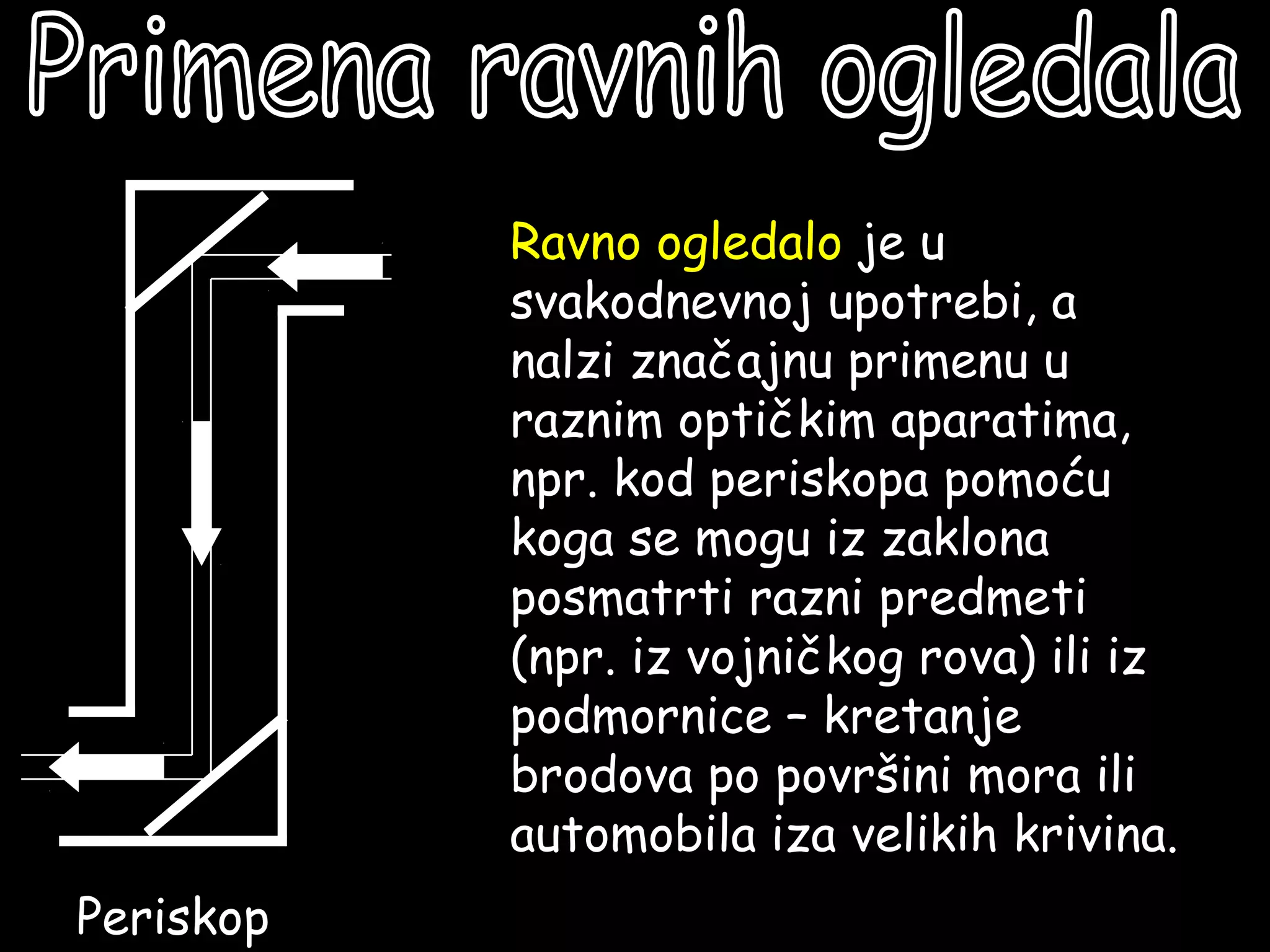 Odbijanje svetlosti, ravna i sferna ogledala | PPT