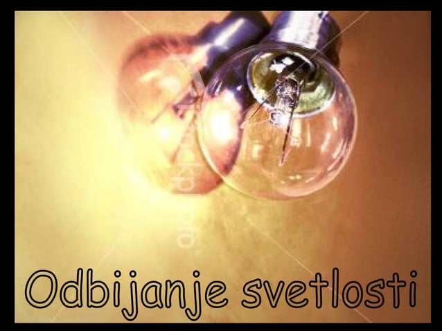 Odbijanje svetlosti, ravna i sferna ogledala | PPT