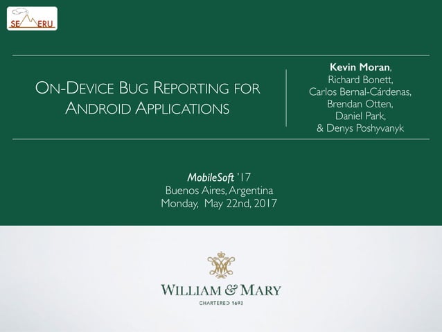On-Device Bug Reporting for Android Applications | PDF | Operating Systems | Computer Software ...