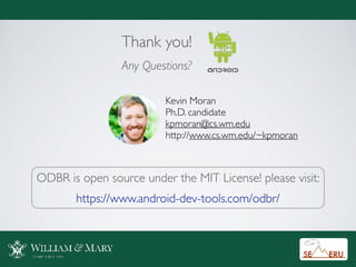 On-Device Bug Reporting for Android Applications | PDF