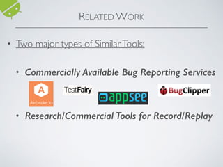 On-Device Bug Reporting for Android Applications | PDF