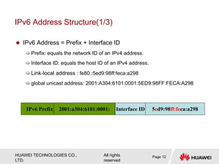 IPv6 Basis Training Presentation - Huawei | PPTX