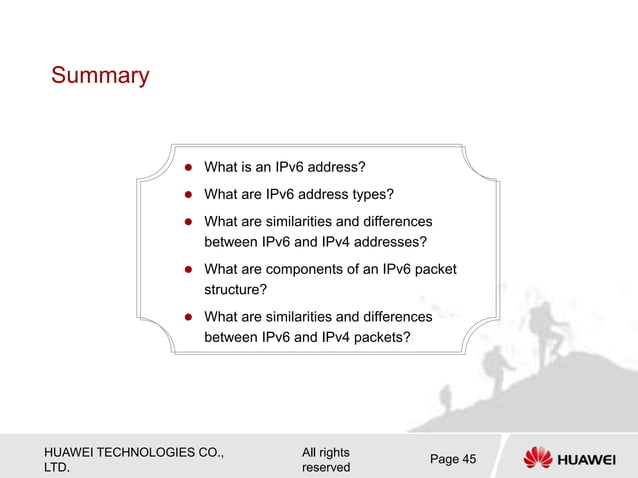 IPv6 Basis Training Presentation - Huawei | PPTX