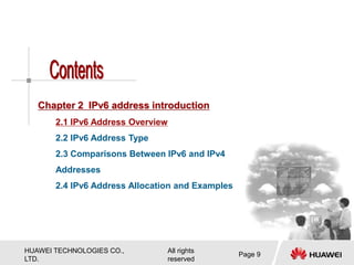 IPv6 Basis Training Presentation - Huawei | PPTX