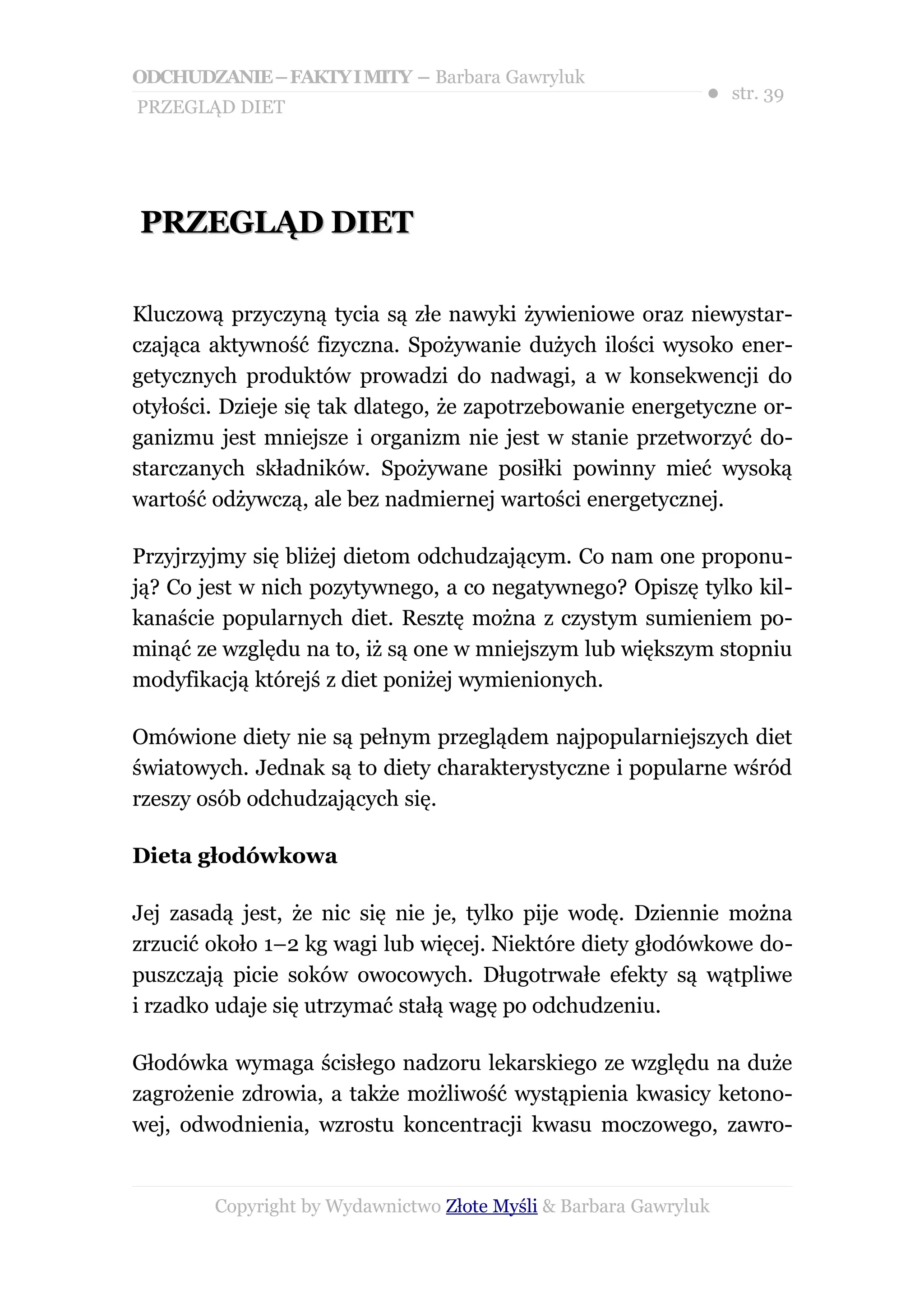 Odchudzanie Fakty I Mity | PDF