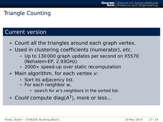 STINGER: Multi-threaded Graph Streaming | PDF