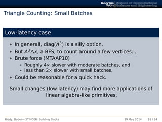 STINGER: Multi-threaded Graph Streaming | PDF