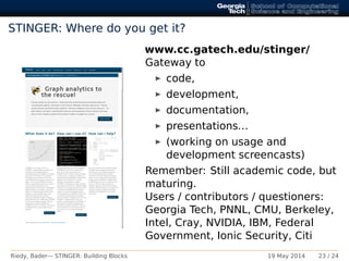 STINGER: Multi-threaded Graph Streaming | PDF