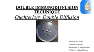 Ouchterlony double immunodiffusion | PPTX