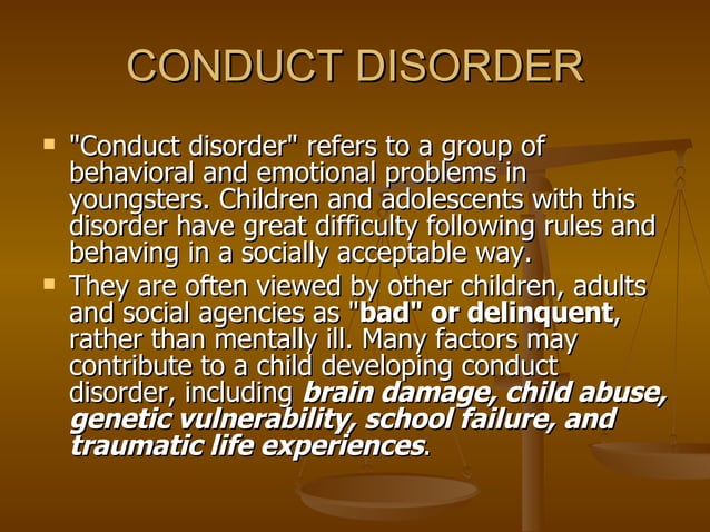 Odd And Conduct Disorder | PPT | Mental Health | Diseases and Conditions