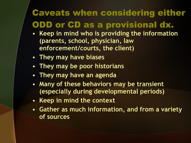 Odd & Conduct Disorders | PPT