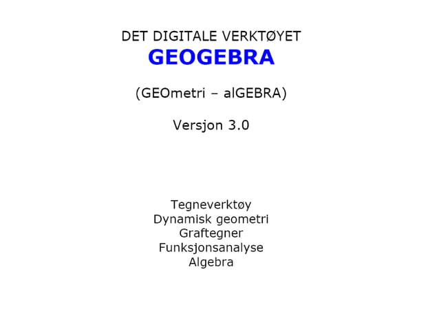 Odd Heir Geo Gebra Kongsberg | PPT