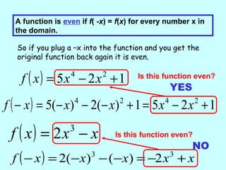 Odd and even functions | PPT