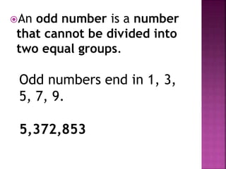 elementary Mathematics Odd and EVEN NUMBERS.pptx