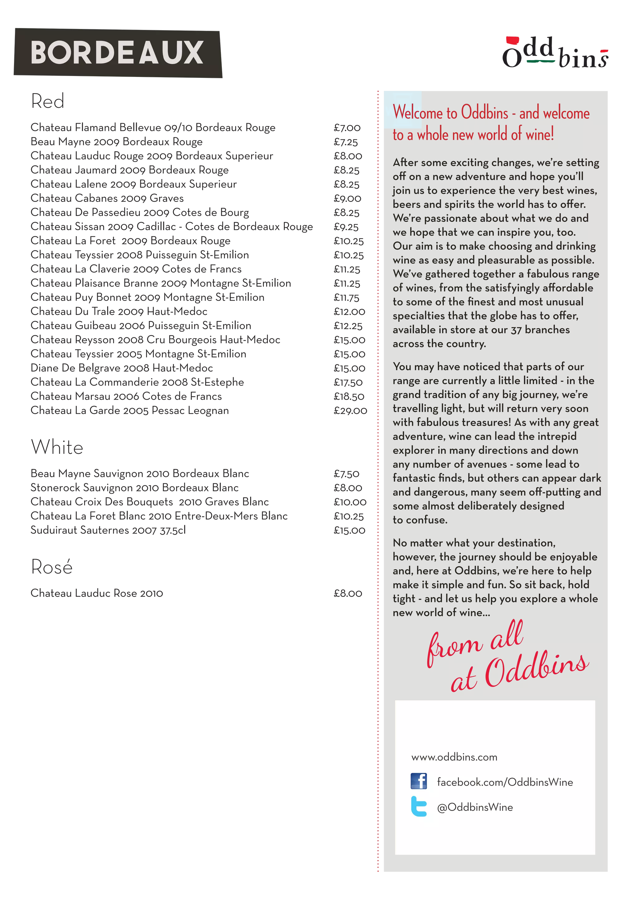 Oddbins Spring Wine List | PDF | Alcoholic Beverages | Food & Drink