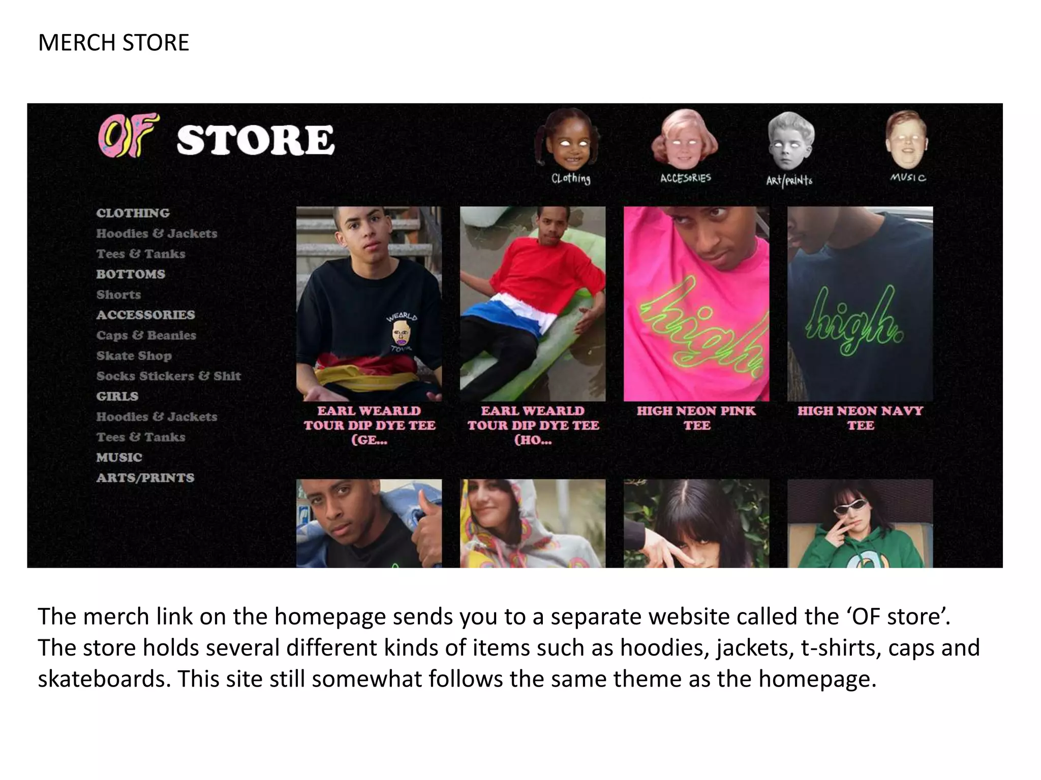 Odd future website analysis | PPTX