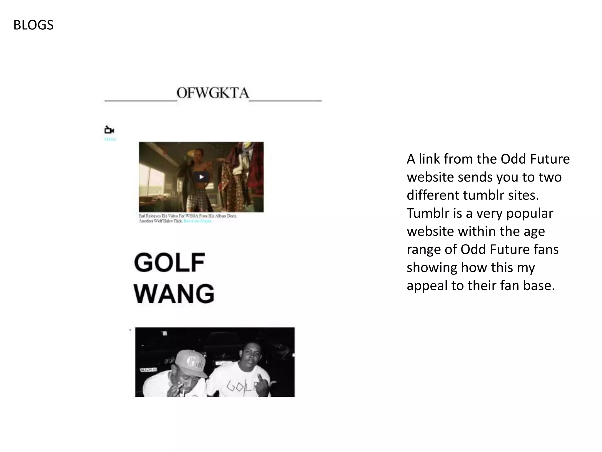 Odd future website analysis | PPTX