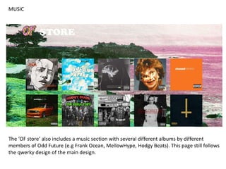 Odd future website analysis | PPTX