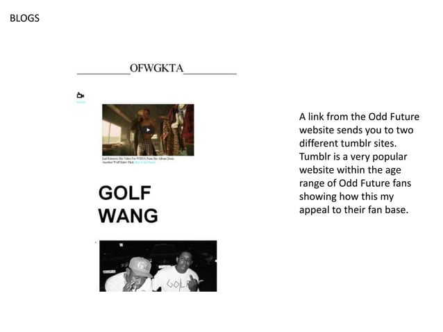 Odd future website analysis | PPT
