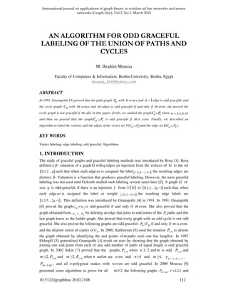 An Algorithm for Odd Graceful Labeling of the Union of Paths and Cycles ...