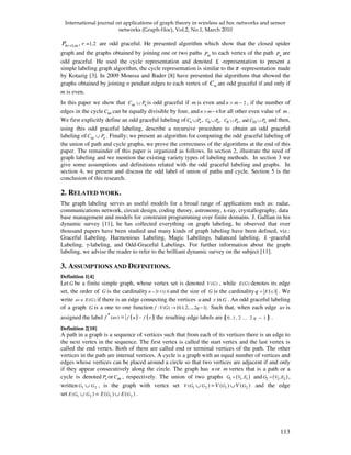 An Algorithm for Odd Graceful Labeling of the Union of Paths and Cycles | PDF