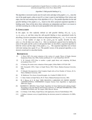 An Algorithm for Odd Graceful Labeling of the Union of Paths and Cycles | PDF