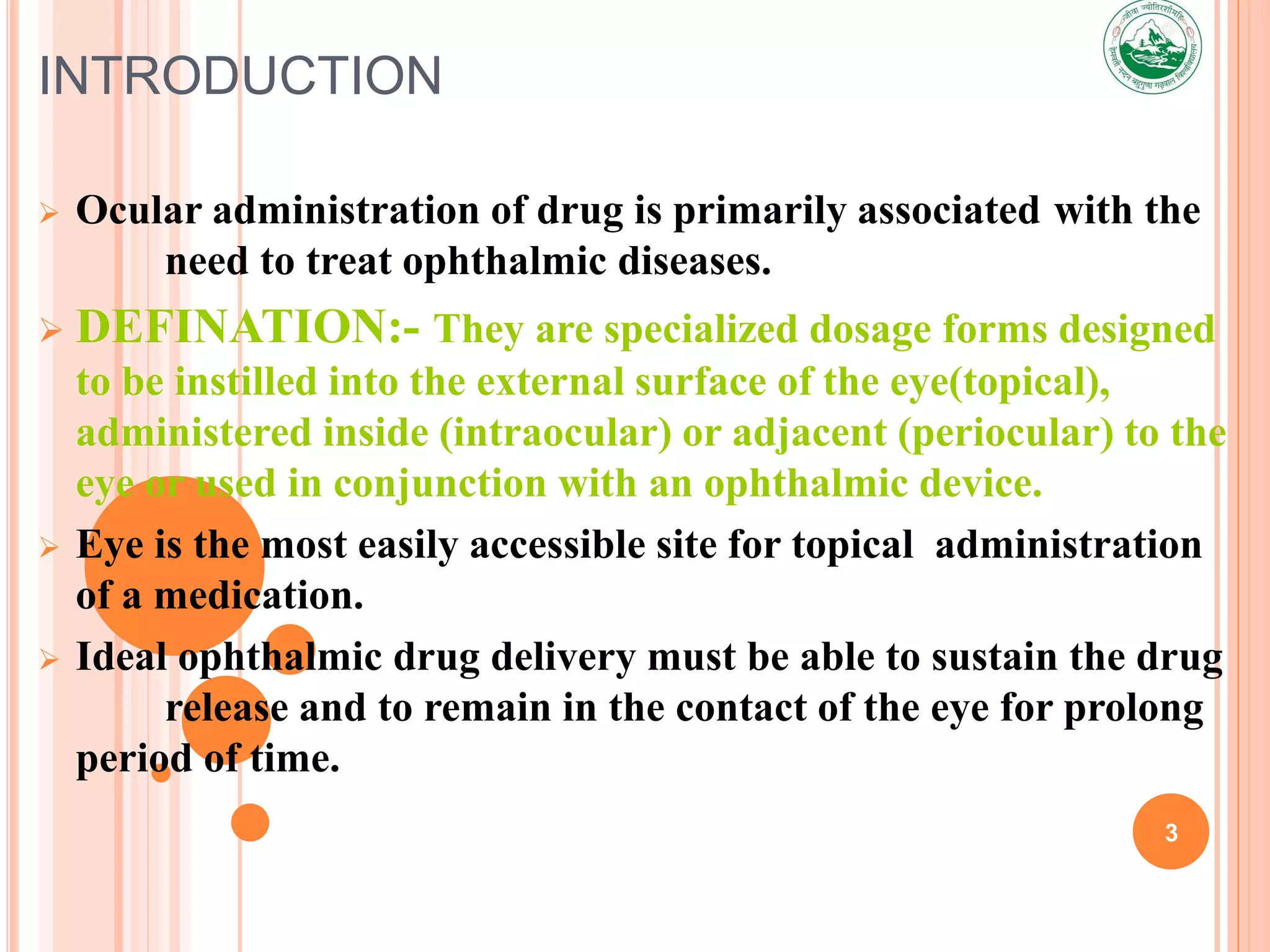Odds ocular drug delivery system | PPT