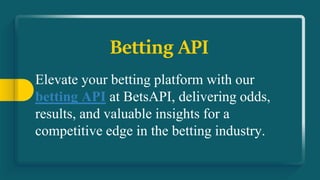 Odds API | PPT