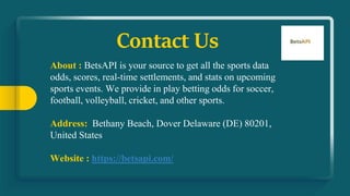 Odds API | PPT