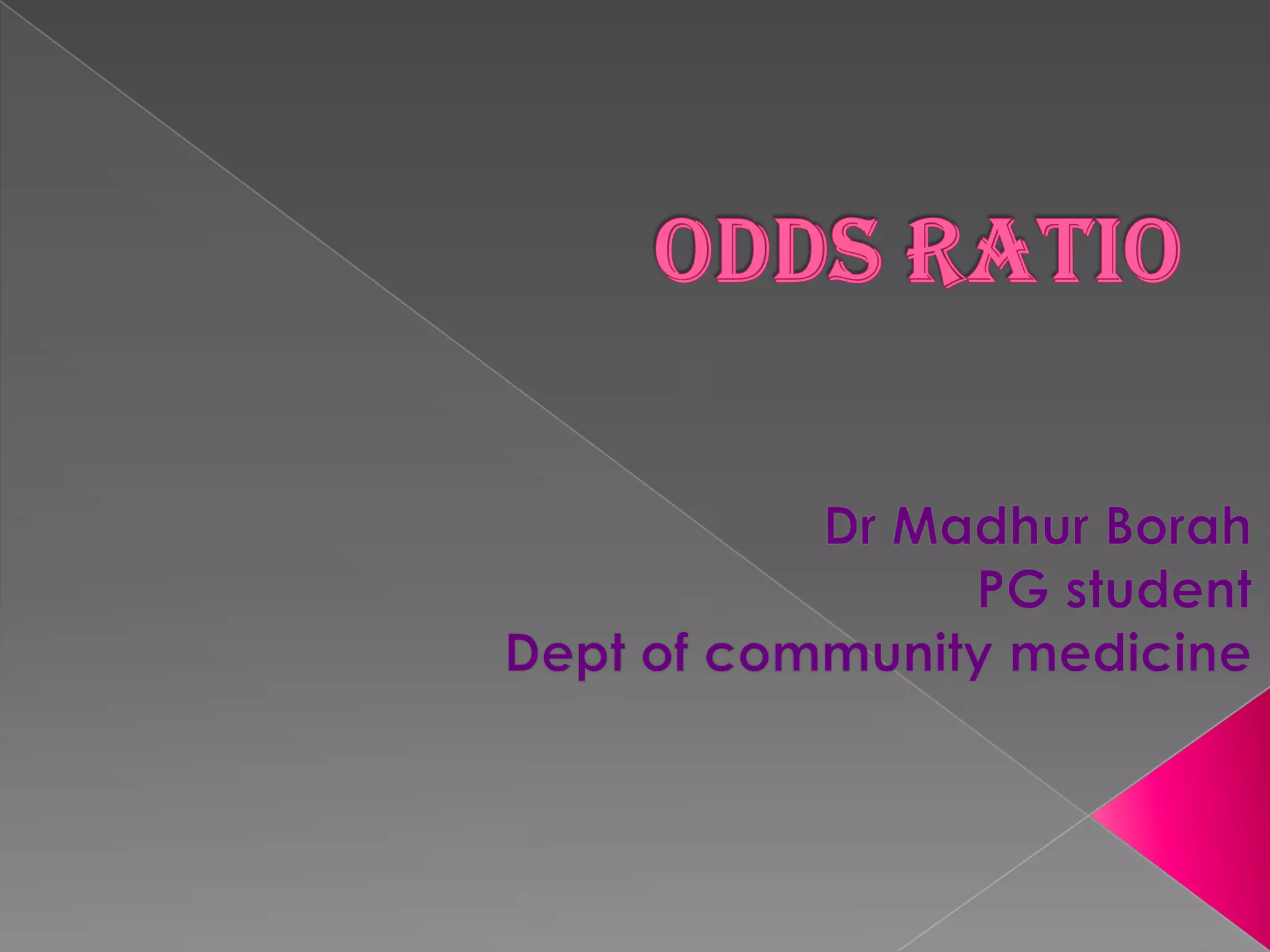 Odds ratio | PPTX