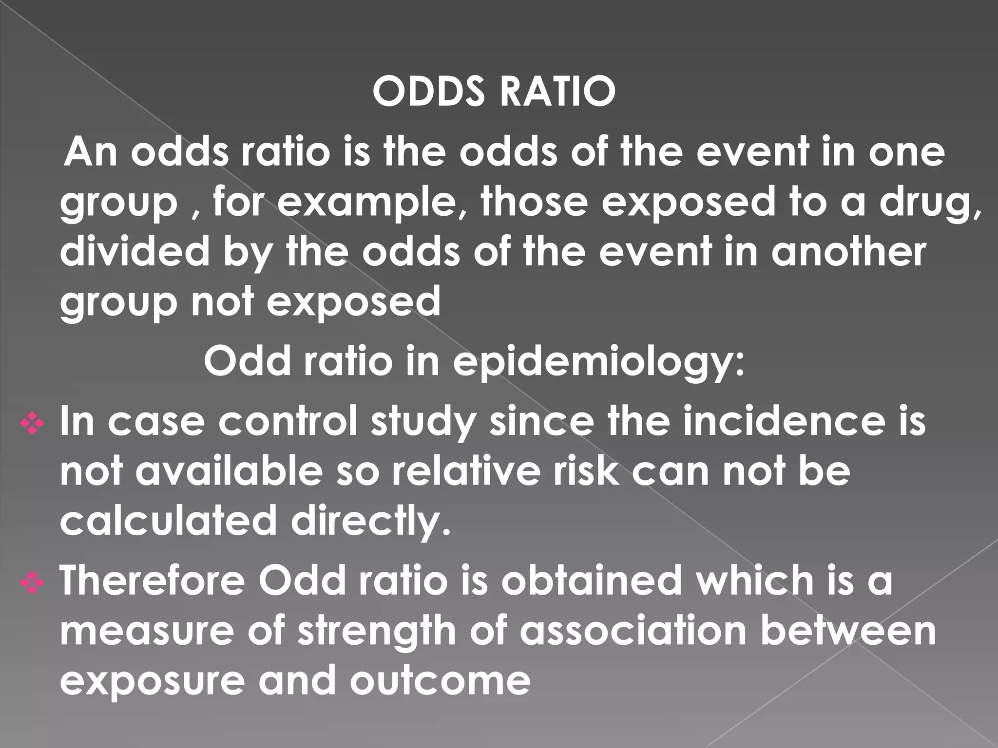 Odds ratio | PPTX