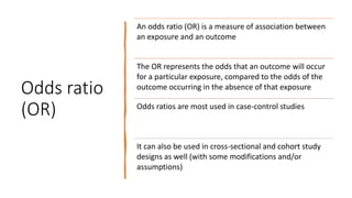ODDS RATIO & MENTEL-HAESZEL ODDS RATIO | PPTX