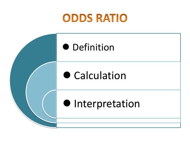 Odds ratios (Basic concepts)