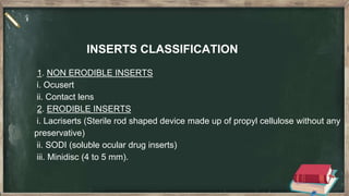 Ocular Drug Delivery System | PPTX