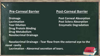 Ocular Drug Delivery System | PPTX