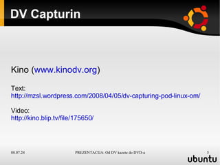 Od DV kazete do DVD-a | PPT