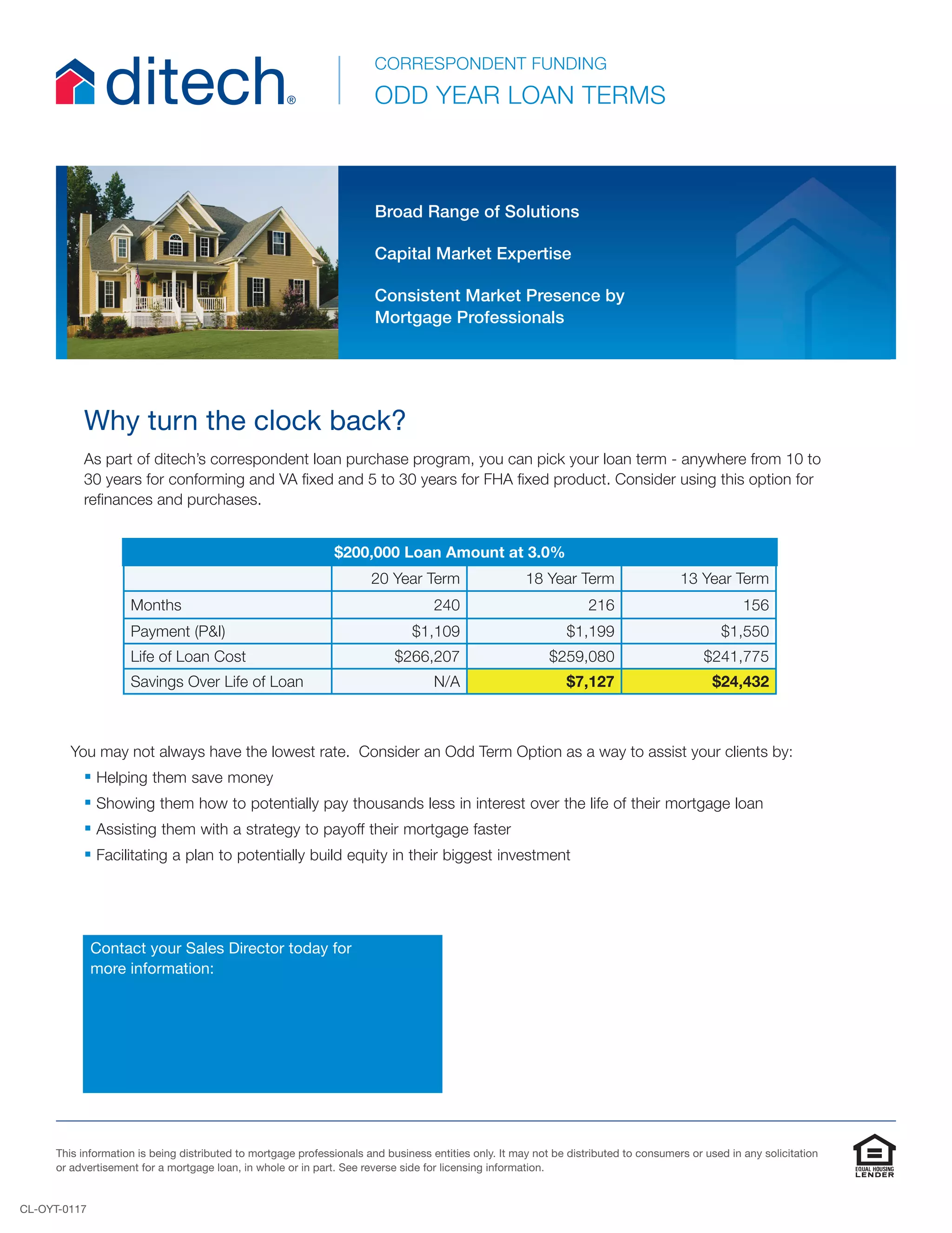 Ditech Correspondent Lending: Odd yearterms | PDF