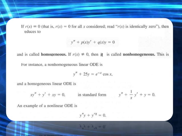 Methods Of Solving Ode