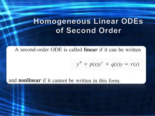 Methods Of Solving Ode