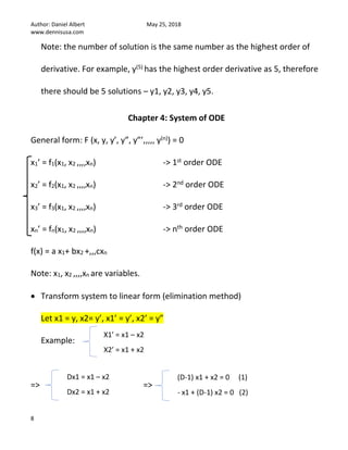 Differential Equations Cheat Sheet