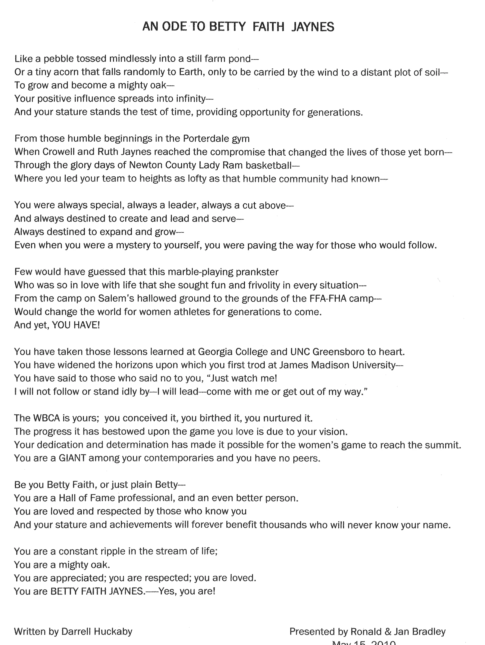Ode to Betty | PDF