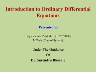 Ordinary differential equation | PPTX